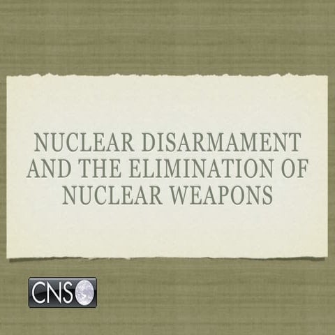 Nuclear Disarmament Original Short | KEY