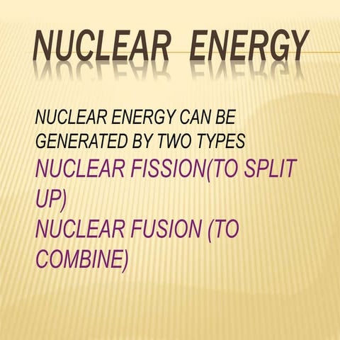 Nuclear energy (fission and fusion of elements) | PPTX | Chemistry ...