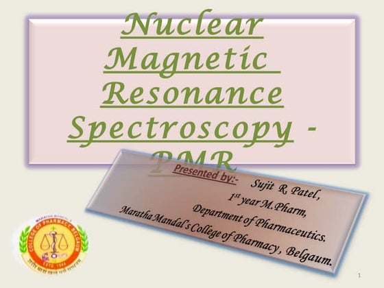 Nmr spectroscopy | PPT | Chemistry | Science