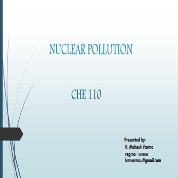 Nuclear Pollution | PPTX