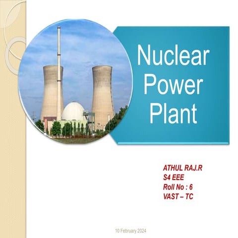 NUCLEAR POWER PLANT.pptx a ppt about nuclear power plants | PPTX | Power and Energy Industry ...