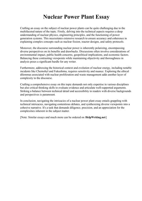 Essay On Atomic Energy | PDF