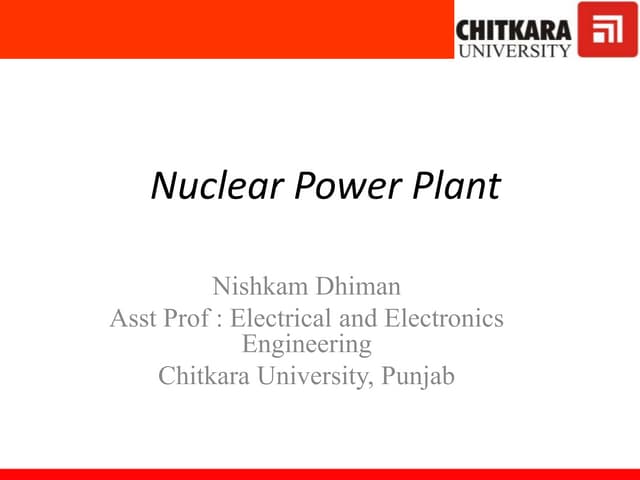 nuclear powerplant ppt | PPTX