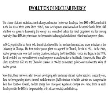 Nuclear energy powerpoint. | PPTX
