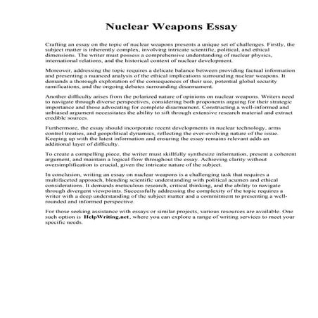 Nuclear Weapons Essay.pdf