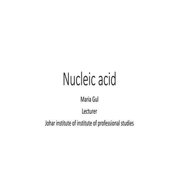 Nucleic acid overview | PPT