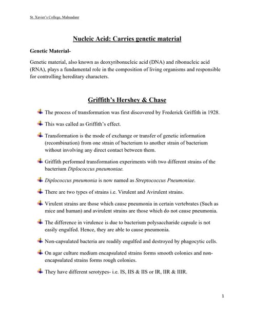 DNA as genetic material | PPTX