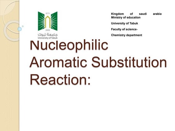 Aromatic Nucleophilic Substitution | PPTX | Chemistry | Science