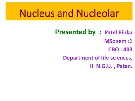 Nucleus | PPT