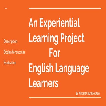 An Experiential Learning Project for English Language Learners | PPT