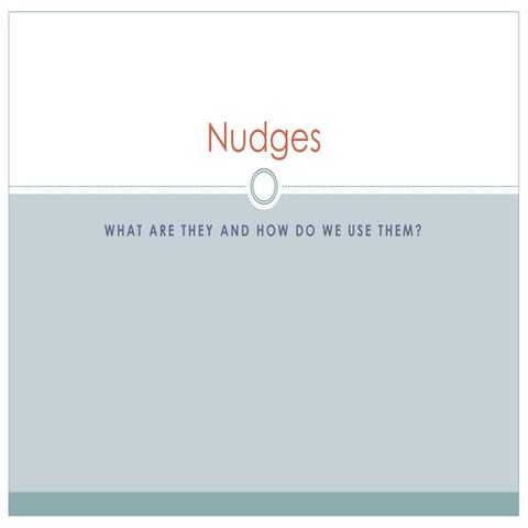 Nudge Theory | PDF