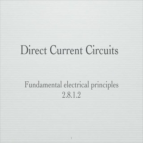 Direct Current Circuits | PDF
