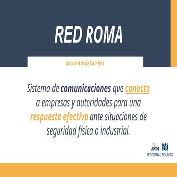 Red ROMA: Advanced Industrial Communication System for Safety and ...
