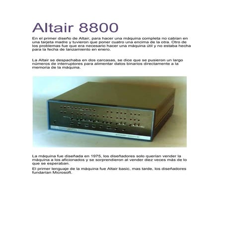 Altair 8800 | DOCX