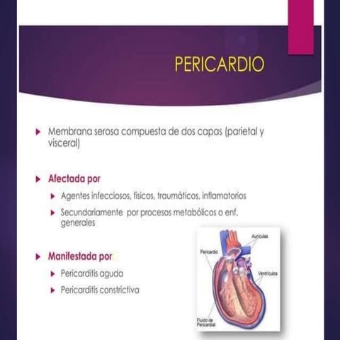 Pericarditis , tipo , clasificación, generalidades | PPTX