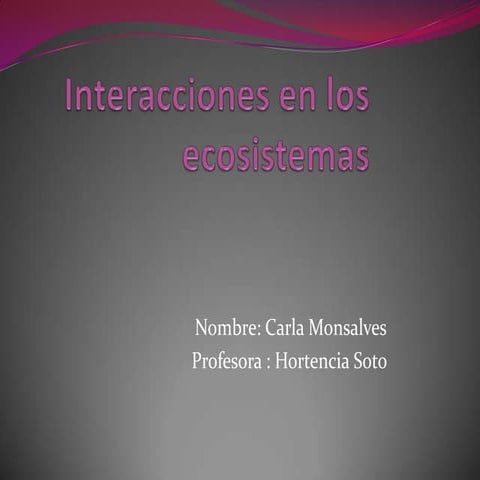 Interacciones biológicas | PPTX