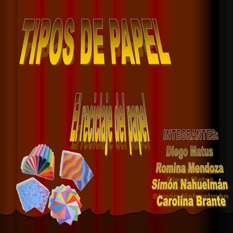 tipos de papel | PPT