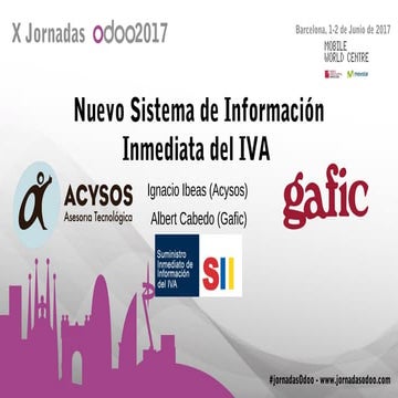 Odoo: Qué es y como funciona el SII (Nuevo sistema de información ...