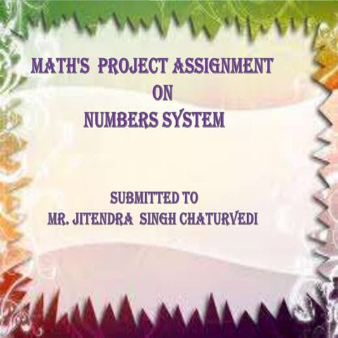 maths presentation number types | PPTX