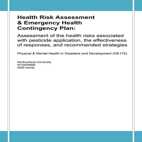 Health Emergency Assessment Report | PDF