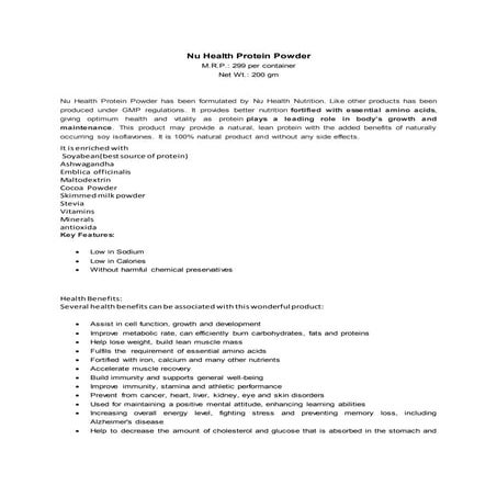 Shakeology Ingredient Chart | PDF