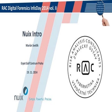 Představení nástroje Nuix | PPTX