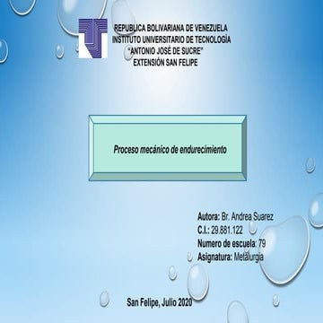 procesos mecanicos de endurecimiento | PDF