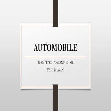 Automobile with CEO | PPTX