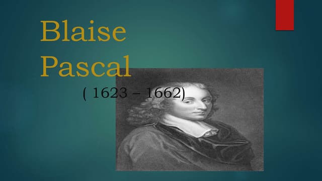 BLAISE PASCAL | PPTX