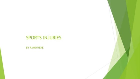 Common Sports Injuries | PPTX
