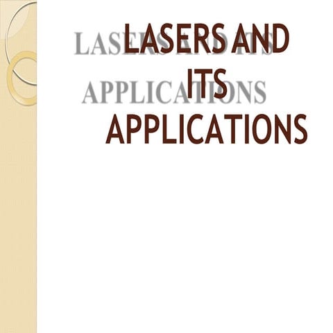 lasers ppt | PPTX