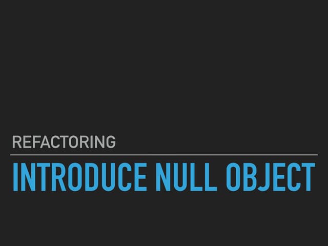 Introduce Null Object Ppt 9809
