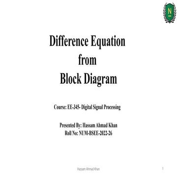 digital signal processing Powerpont slides on Difference Equation from ...