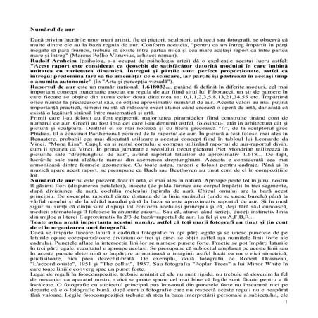 Numarul de aur | DOC