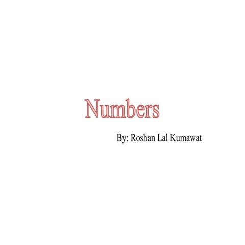 Number in English | PPT