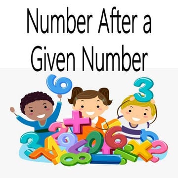 Number After a Given Number | PPTX