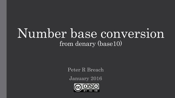 Number base conversion (it) | PPT