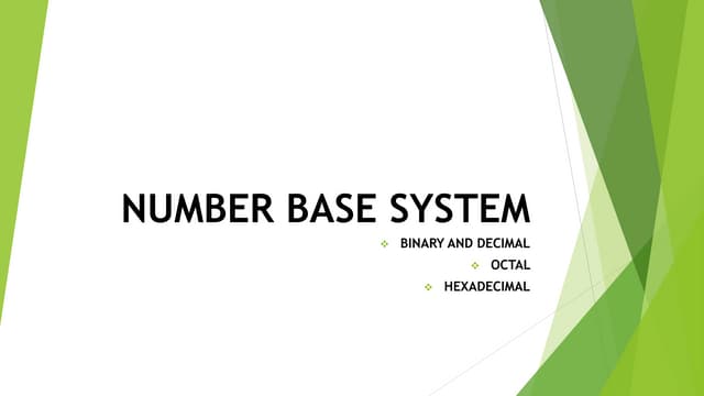 Binary number system | PPTX