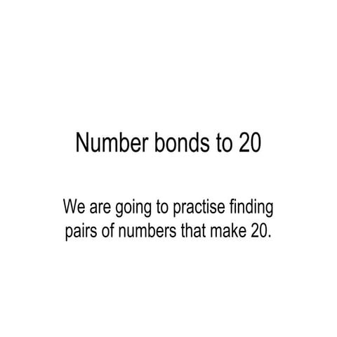 Number bonds to_20 | PPT