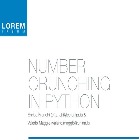 Number Crunching in Python | PDF