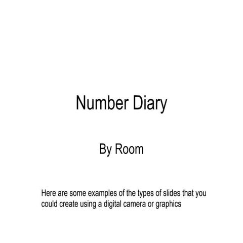 Number diary | PPT
