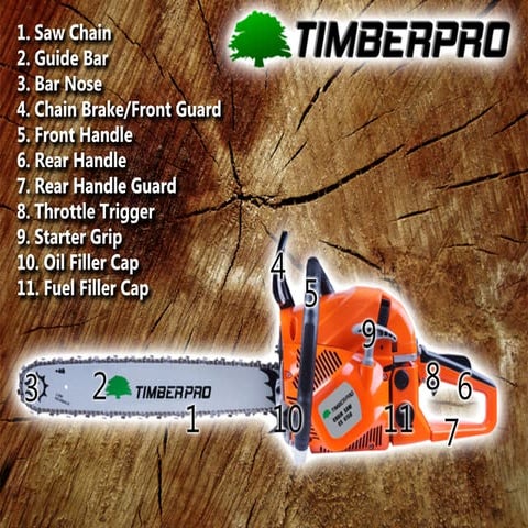 Parts of a Chainsaw | Infographic | PDF