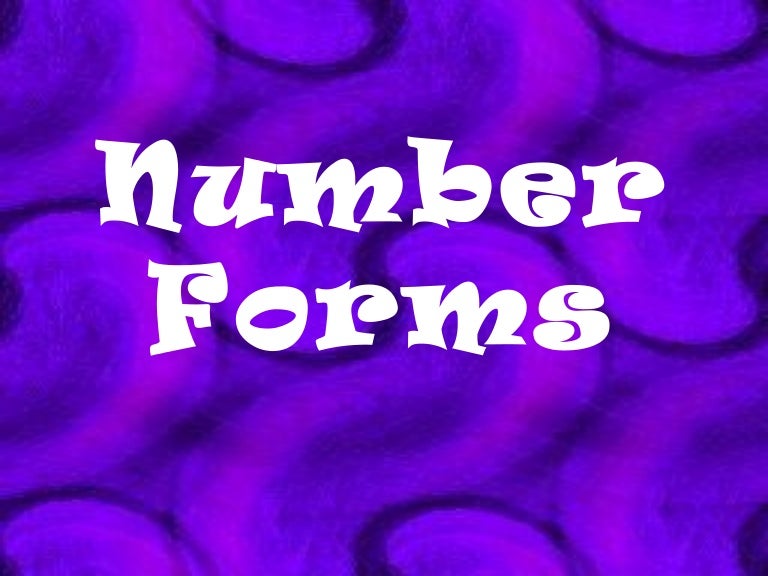 Number Forms Number Forms