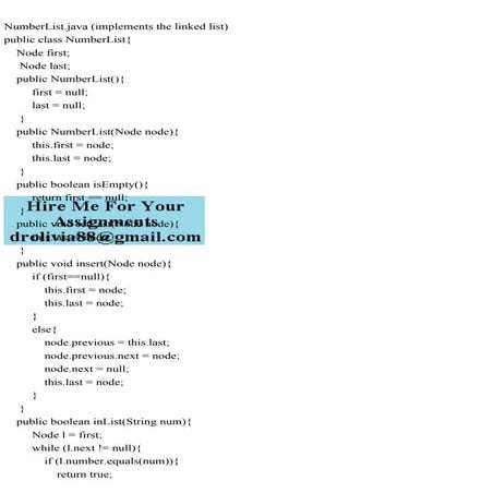 NumberList.java (implements the linked list)public class NumberLis.pdf