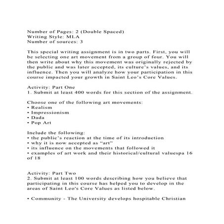 Number of Pages 2 (Double Spaced)Writing Style MLANumber of .docx