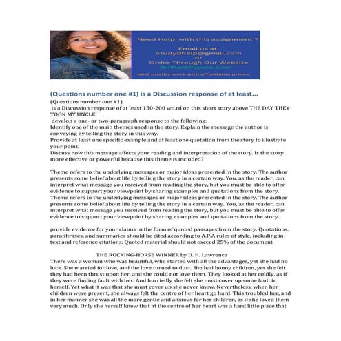 The Rocking Horse Winner by D.H.Lawrence.pptx