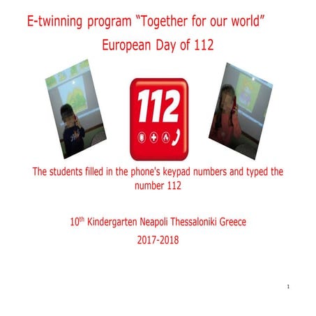European emergency number 112 | DOCX | Daycare and Pre-School | Parenting