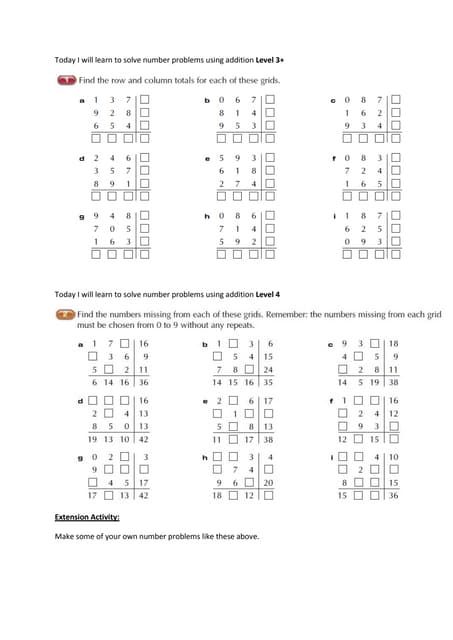 Number problems using addition | PDF Number problems using addition | PDF