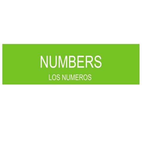 Numbers | PPT