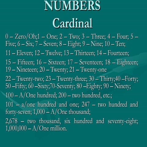 Cardinal numbers ordinal numbers | DOC